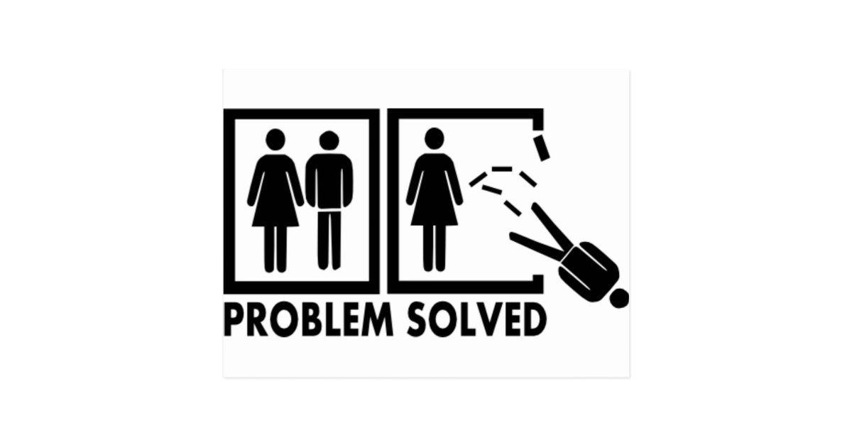 Problem solved - Man Postcard | Zazzle.com