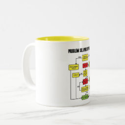 PROBLEM SOLVING FLOWCHART Two-Tone COFFEE MUG | Zazzle