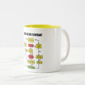 PROBLEM SOLVING FLOWCHART Two-Tone COFFEE MUG | Zazzle