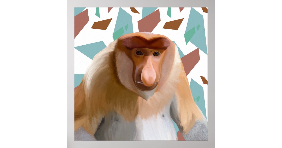 Proboscis Monkey Endangered Species Poster | Zazzle