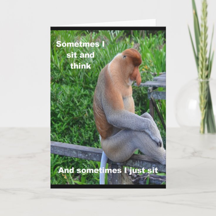 Proboscis Monkey - Happy Birthday Card | Zazzle
