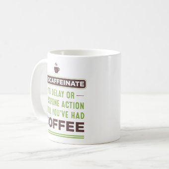 PROCAFFEINATE Definition Coffee Mug | Zazzle