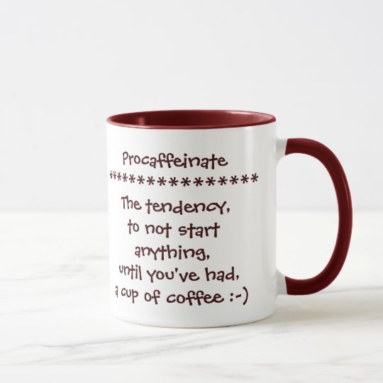 Procaffeinate Funny Mug for Coffee Addicts Lovers | Zazzle.com
