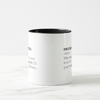 Procaffeinating Definition Caffeine Mug | Zazzle