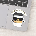 Procaffeinator Funny Caffeine Coffee Pun Sticker | Zazzle