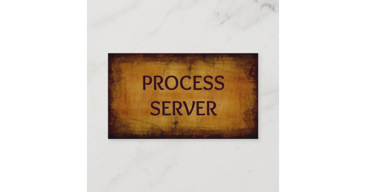 Process Server Antique Business Card | Zazzle