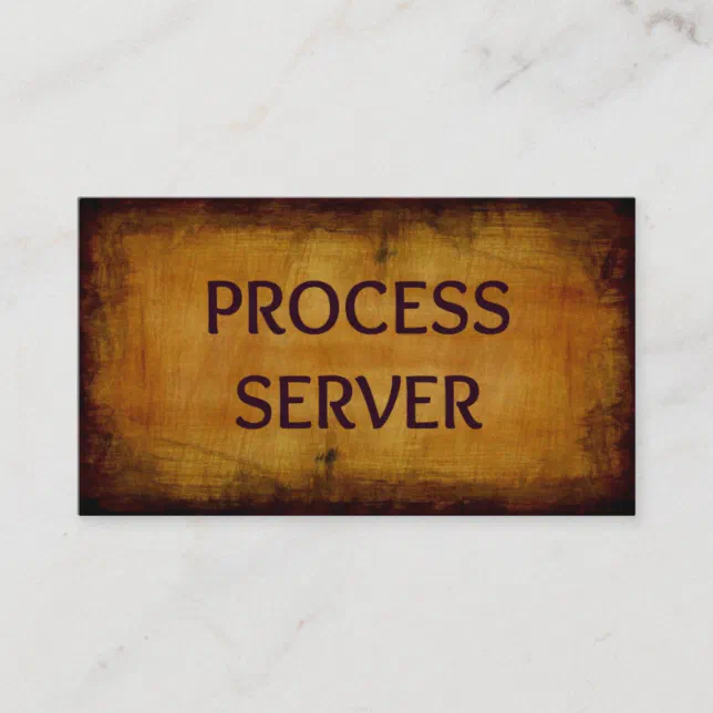 Process Server Antique Business Card | Zazzle