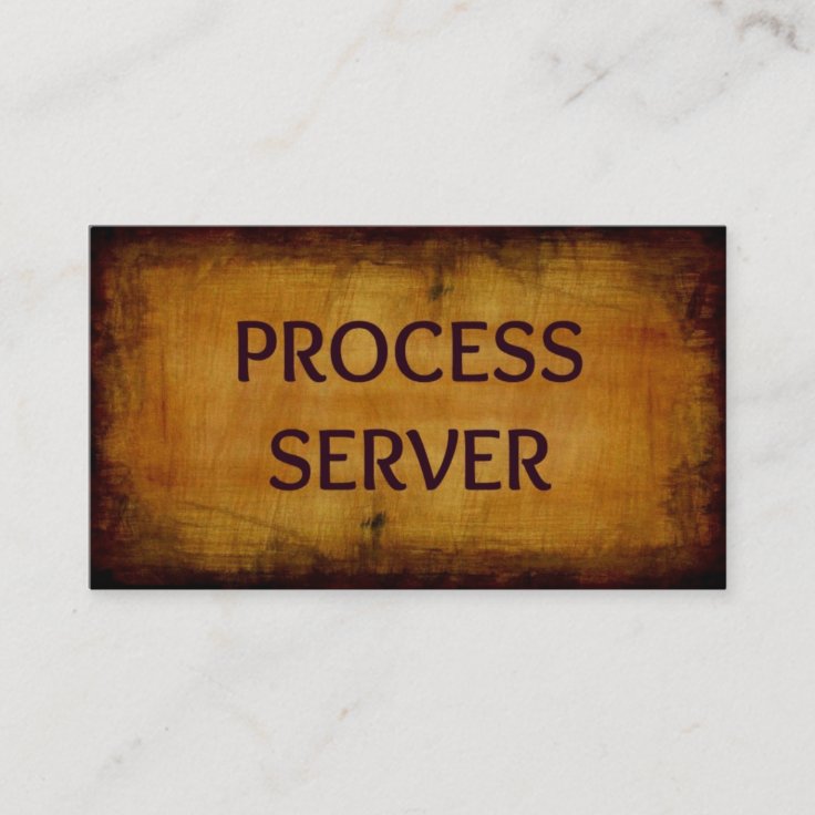 Process Server Antique Business Card | Zazzle