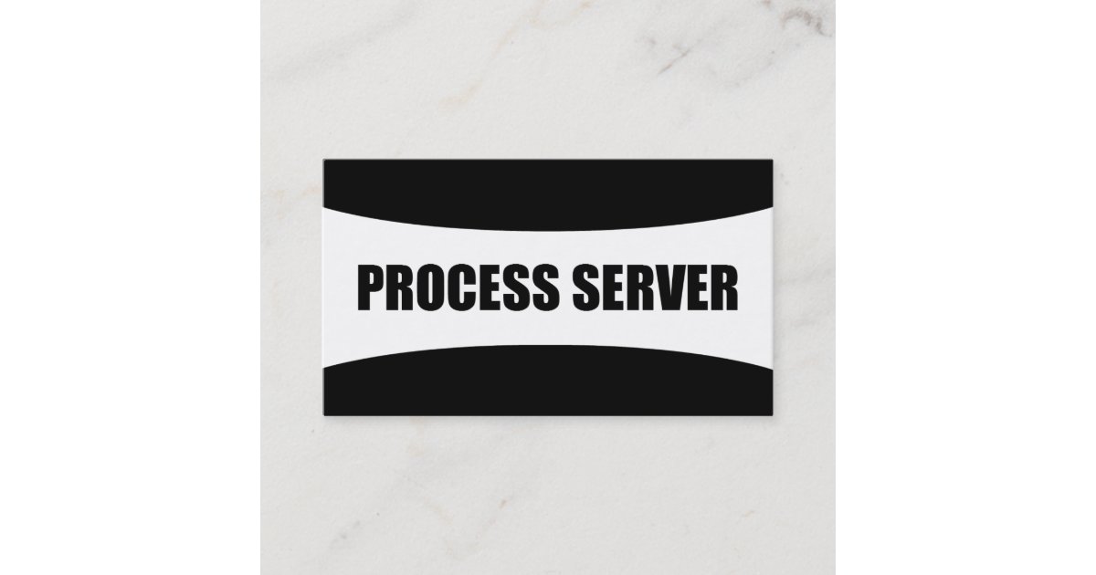 Process Server Business Card | Zazzle