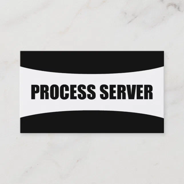 Process Server Business Card | Zazzle