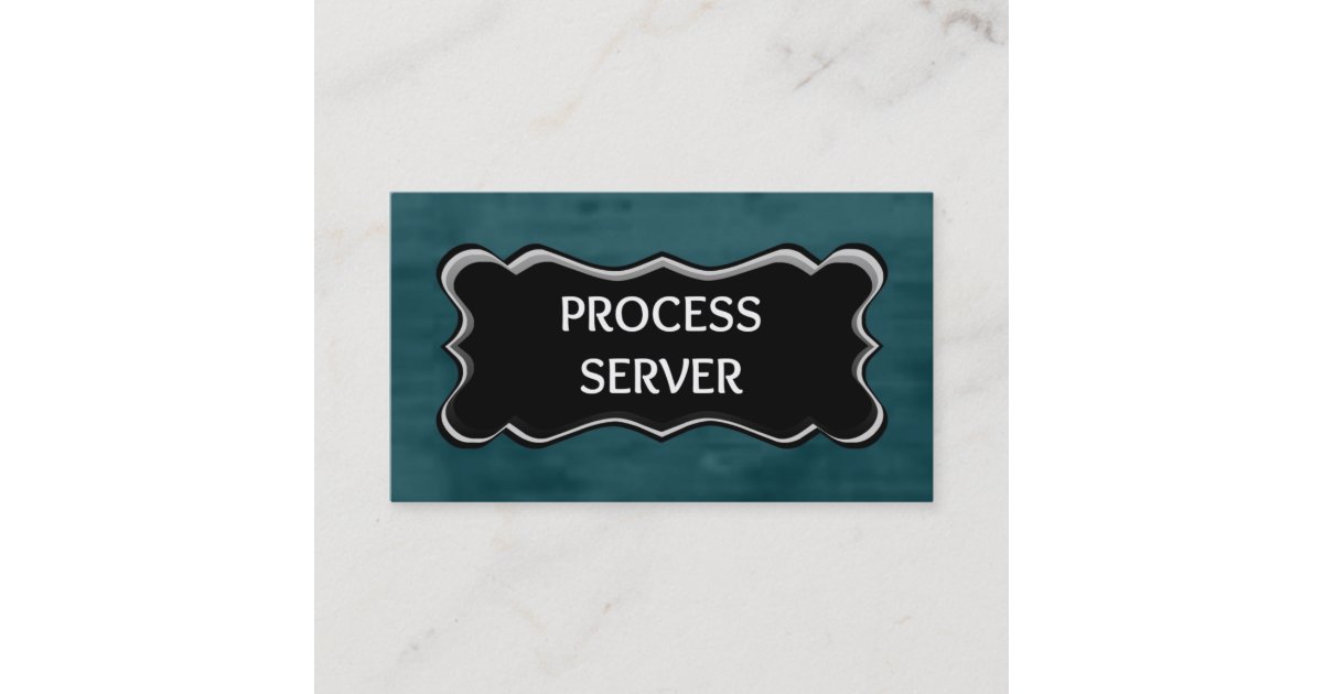 Process Server Elegant Name Plate Business Card | Zazzle