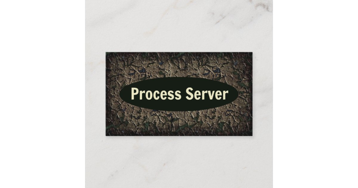Process Server Weathered Business Card | Zazzle
