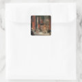 Procession in Seville Cathedral, 1833 (oil on canv Square Sticker | Zazzle