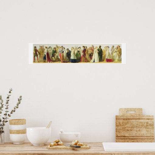 Procession of characters from Shakespeare (oil on Poster | Zazzle