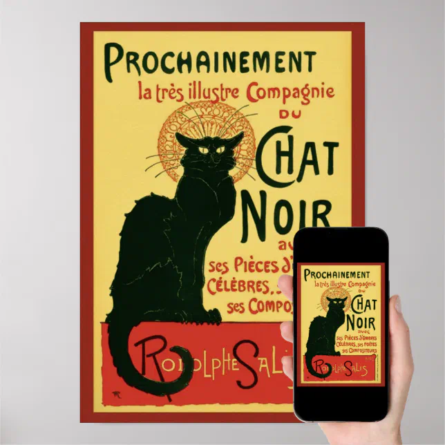 Prochainement Le Chat Noir Steinlen Fine Art Poster | Zazzle