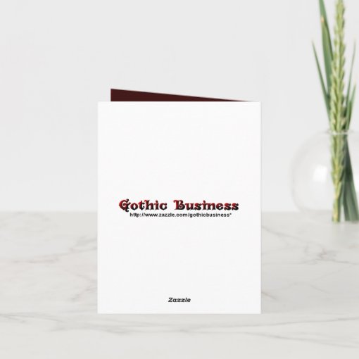 Proclamation Vampire Gothic Wedding Thank You Card | Zazzle
