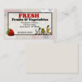 Produce Business Card | Zazzle