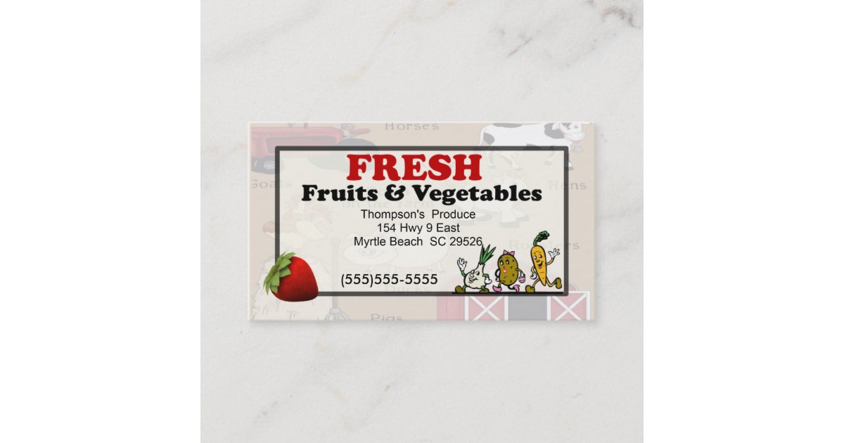 Produce Business Card | Zazzle