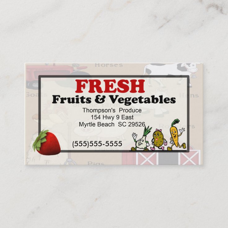 Produce Business Card | Zazzle
