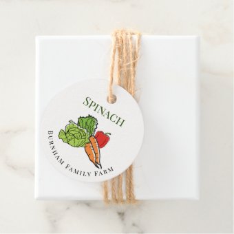 Produce Farmers Market Product Favor Tags | Zazzle