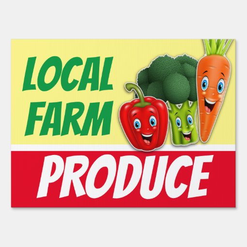 Produce Roadside Vegetable Stand Sign | Zazzle