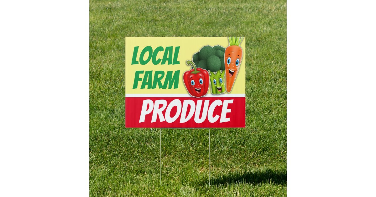 Produce Roadside Vegetable Stand Sign | Zazzle