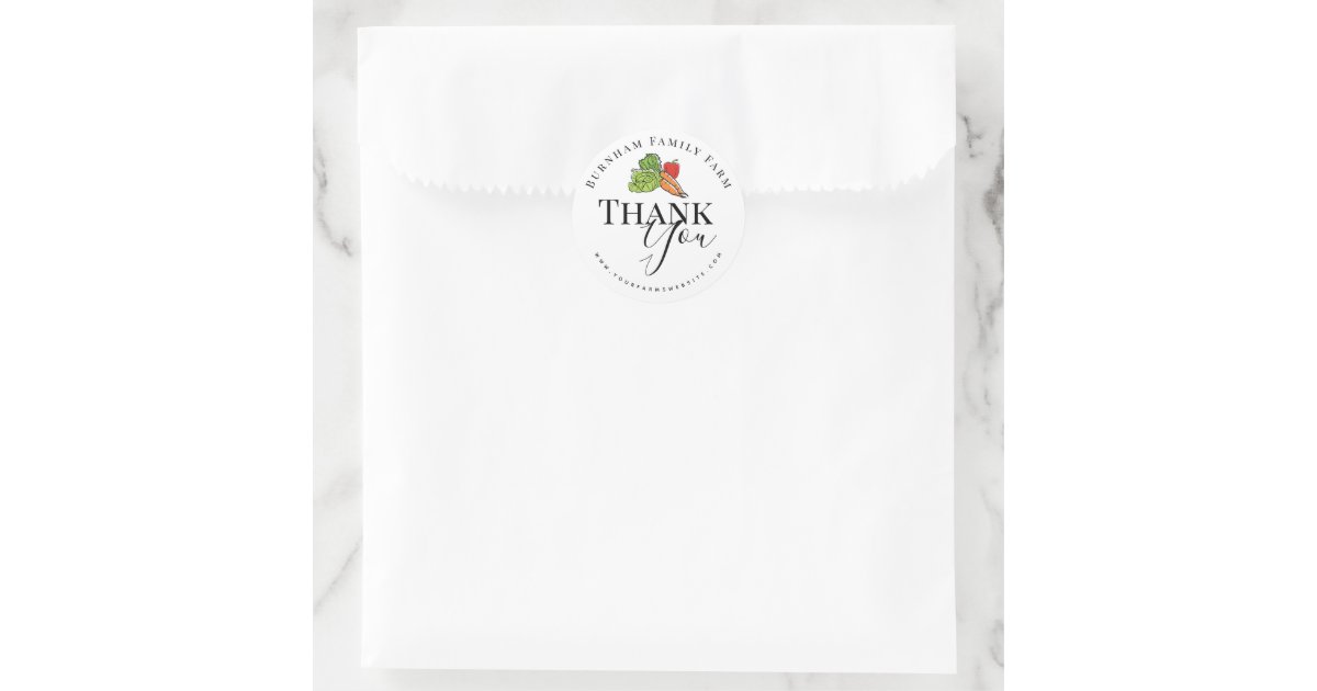 Produce Vegetable Farm Classic Round Sticker | Zazzle