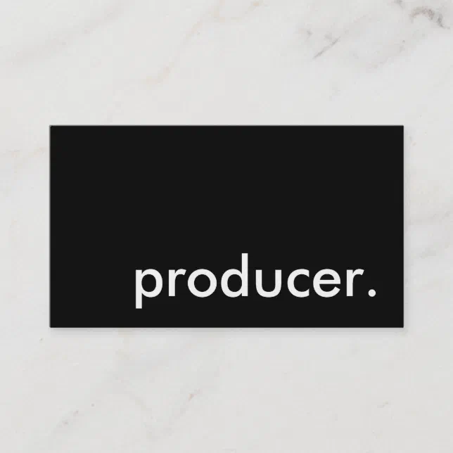 producer. business card | Zazzle