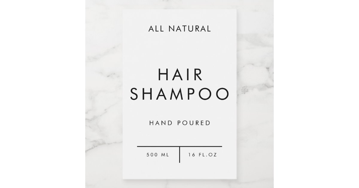 product label organization storage - HAIR SHAMPOO | Zazzle
