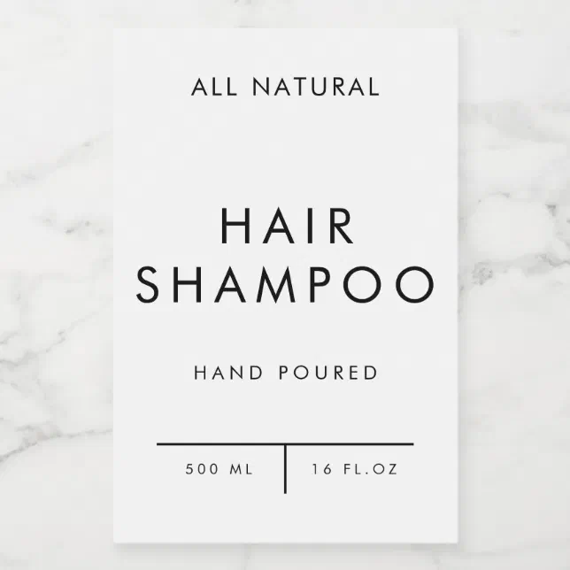 product label organization storage - HAIR SHAMPOO | Zazzle