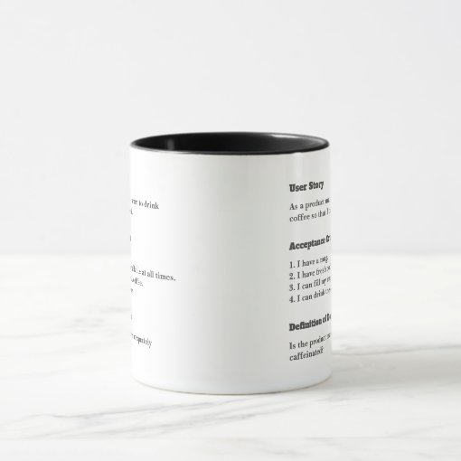 Product Manager User Story Agile Scrum Mug | Zazzle