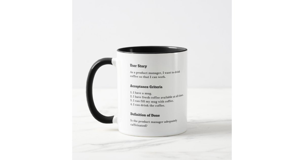 Product Manager User Story Agile Scrum Mug | Zazzle