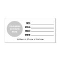 Product tag description for small retail business rubber stamp | Zazzle