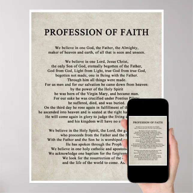 Profession of Faith Poster | Zazzle
