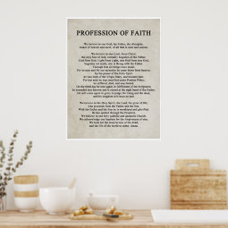Profession of Faith Poster | Zazzle
