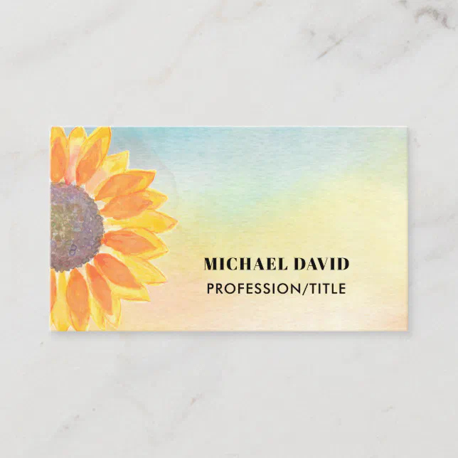 Profession/Title Watercolor Business Card | Zazzle