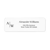 Professional 2 Monogram Name Simple Basic Minimal Label | Zazzle