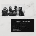 Professional 3 photos script photography business card | Zazzle