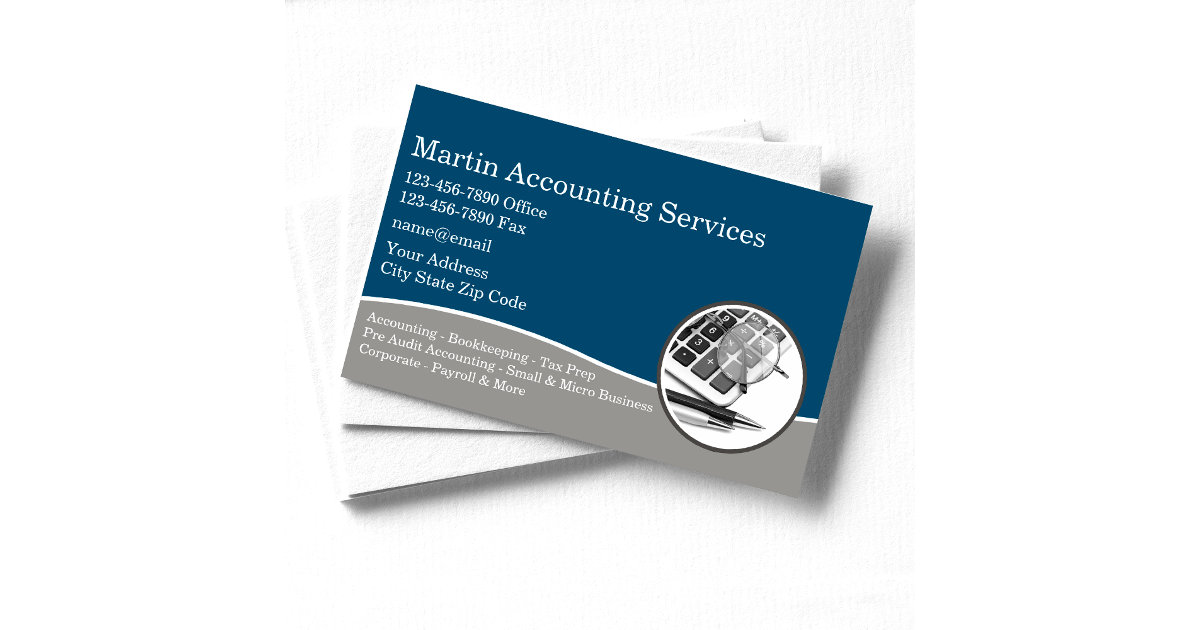 Professional Accounting Service Business Cards New | Zazzle