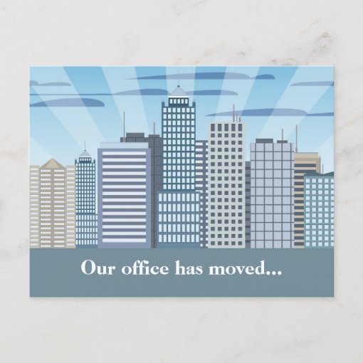 Professional Address Change Modern Office Moving Postcard | Zazzle