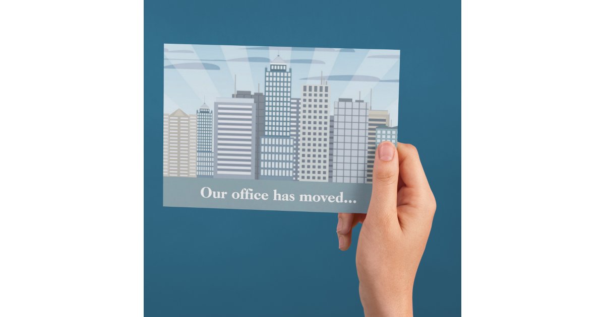 Professional Address Change Modern Office Moving Postcard | Zazzle