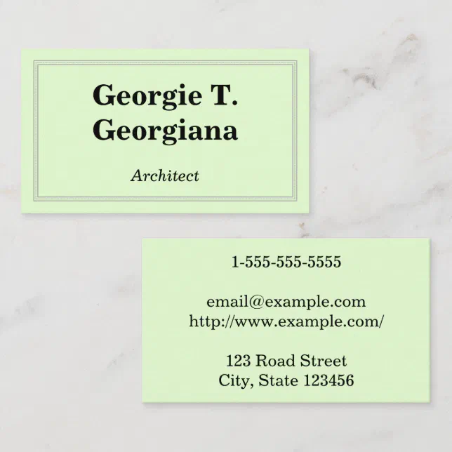 Professional and Classic Architect Business Card | Zazzle