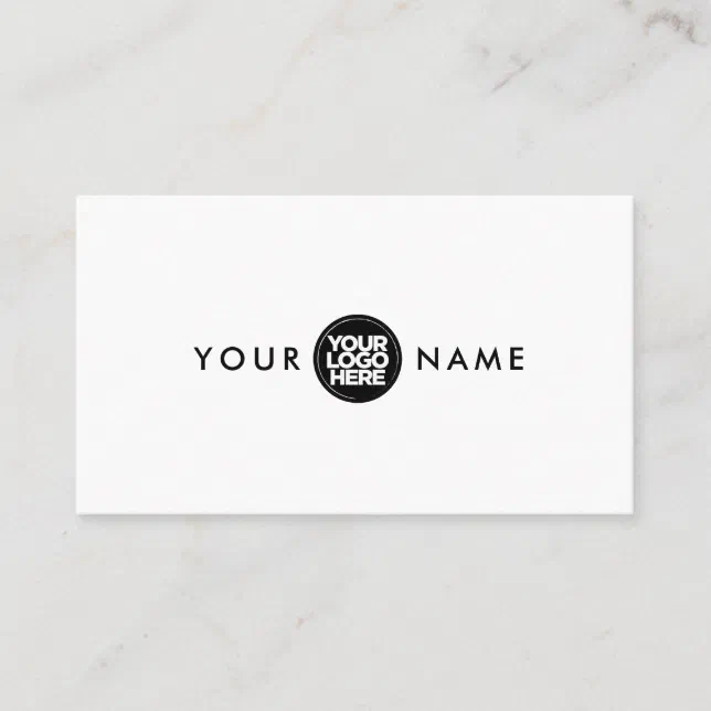Professional and Simple Business Cards with Logo | Zazzle