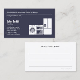 Professional Appliance Repair, Service and Sale Business Card | Zazzle