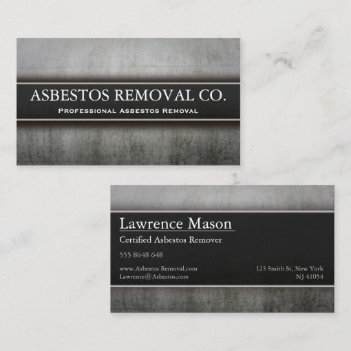 Professional Asbestos Removal Business Card | Zazzle
