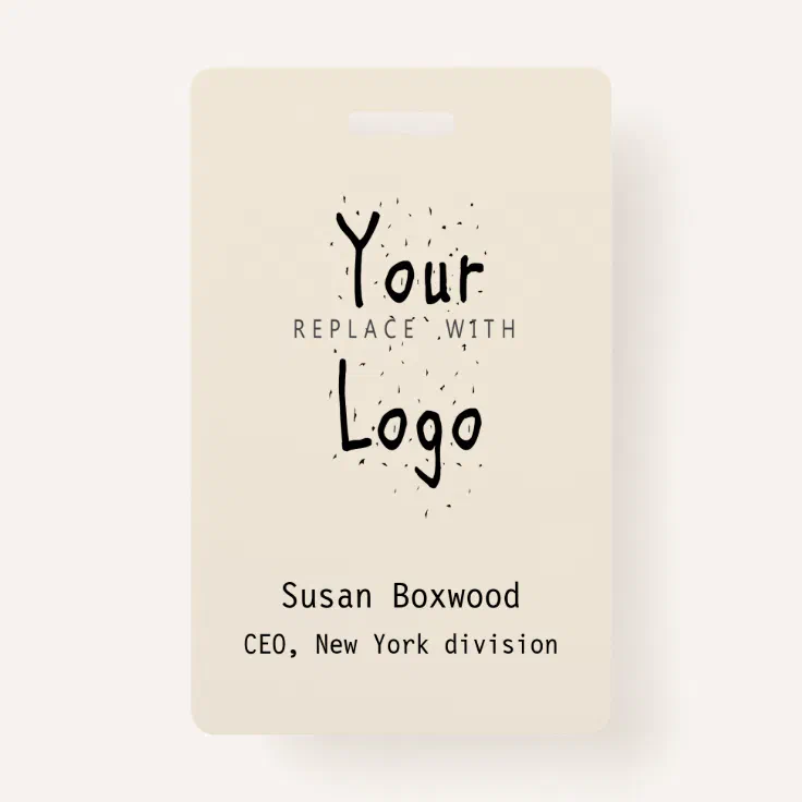 Professional Badge Logo Replacement Custom Text | Zazzle
