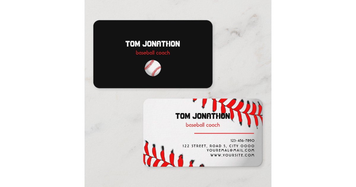 professional Baseball Coach Business Card | Zazzle