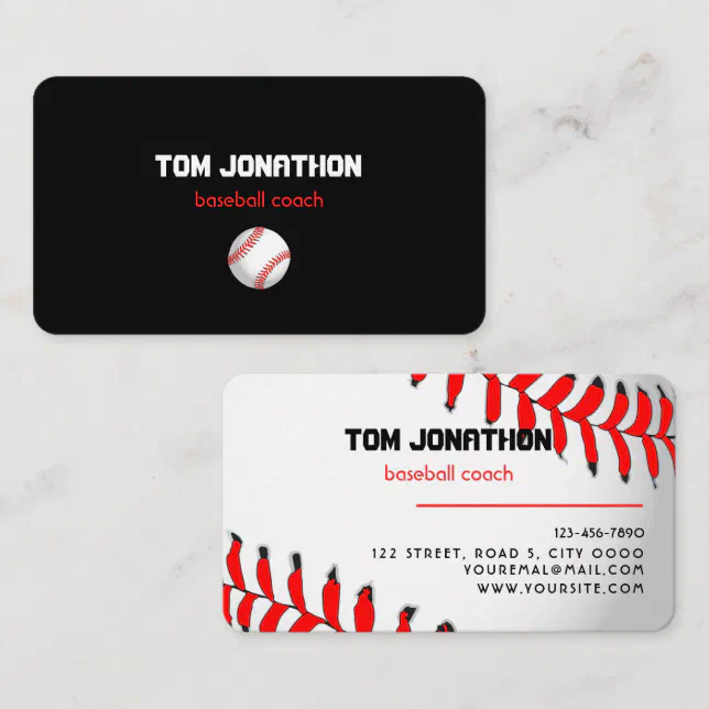 professional Baseball Coach Business Card | Zazzle