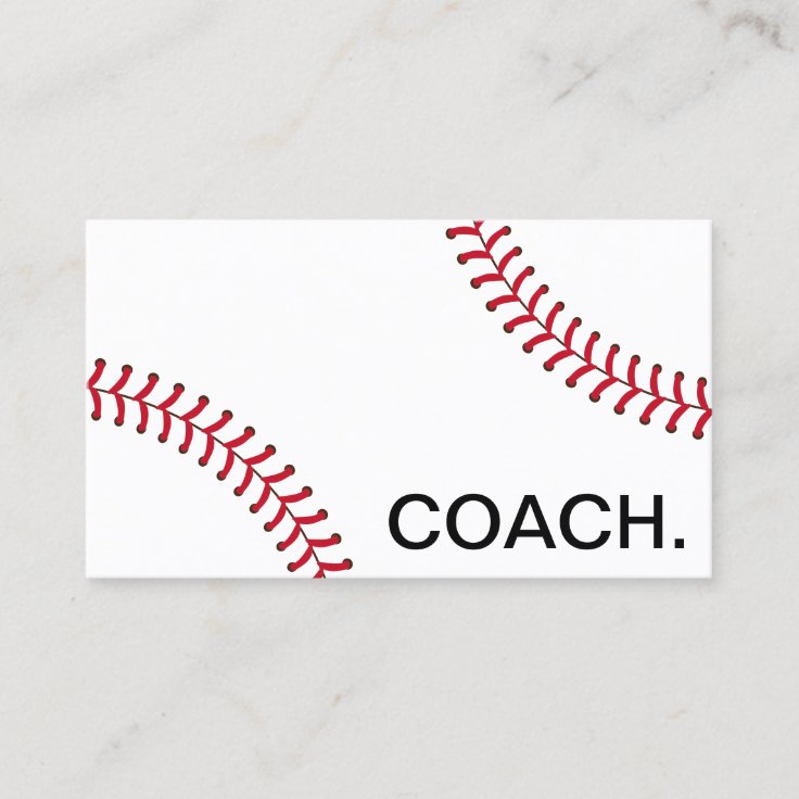 Professional Baseball Coach Sport Instruction Business Card | Zazzle