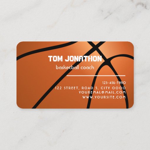 professional Basketball Coach Business Card | Zazzle